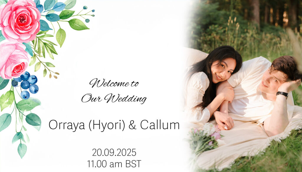 Wedding Live Streaming | Orraya (Hyori) and Callum - Peak District